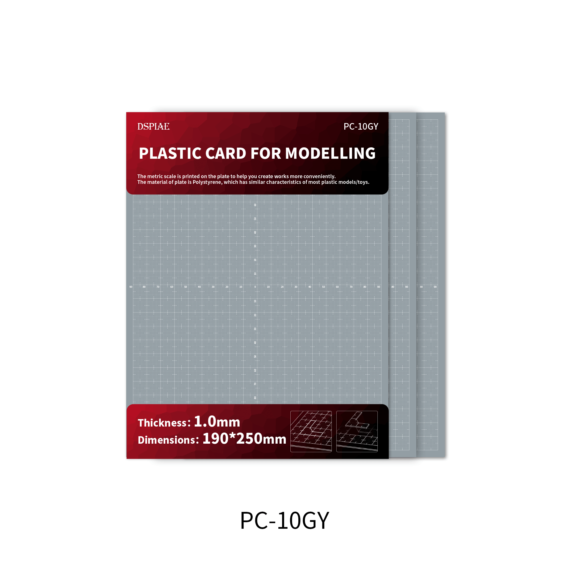 1.0 mm Plastic Card Sheets x 3 | Manscale Models
