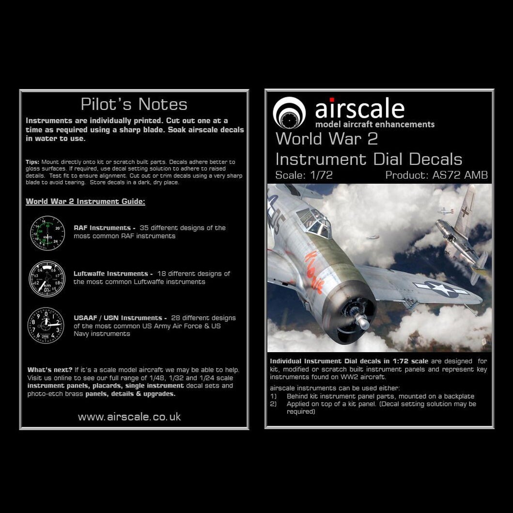 1/72 Instrument Superset Decals | Manscale Models
