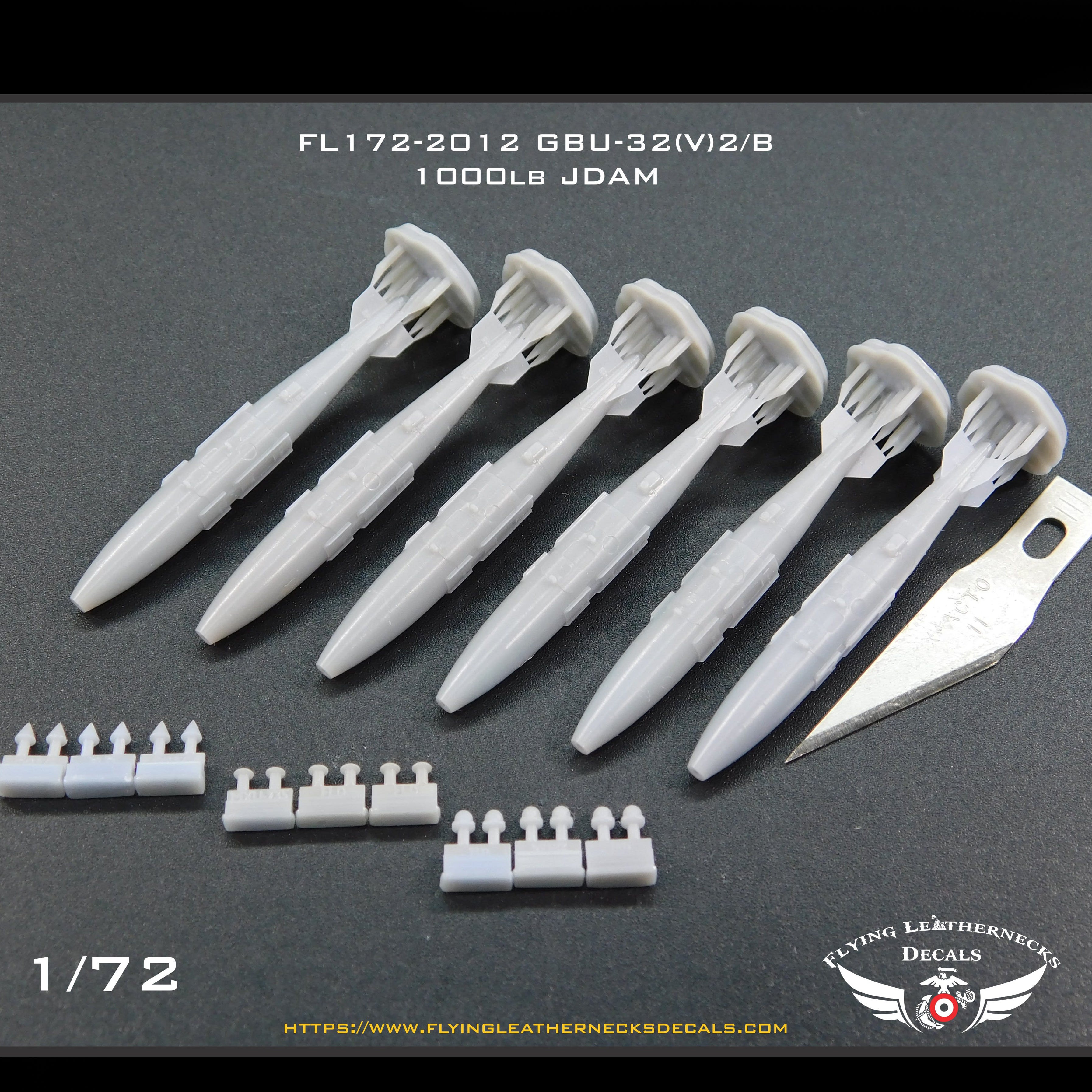 1/72 GBU-32 1000lb JDAM (6) | Manscale Models