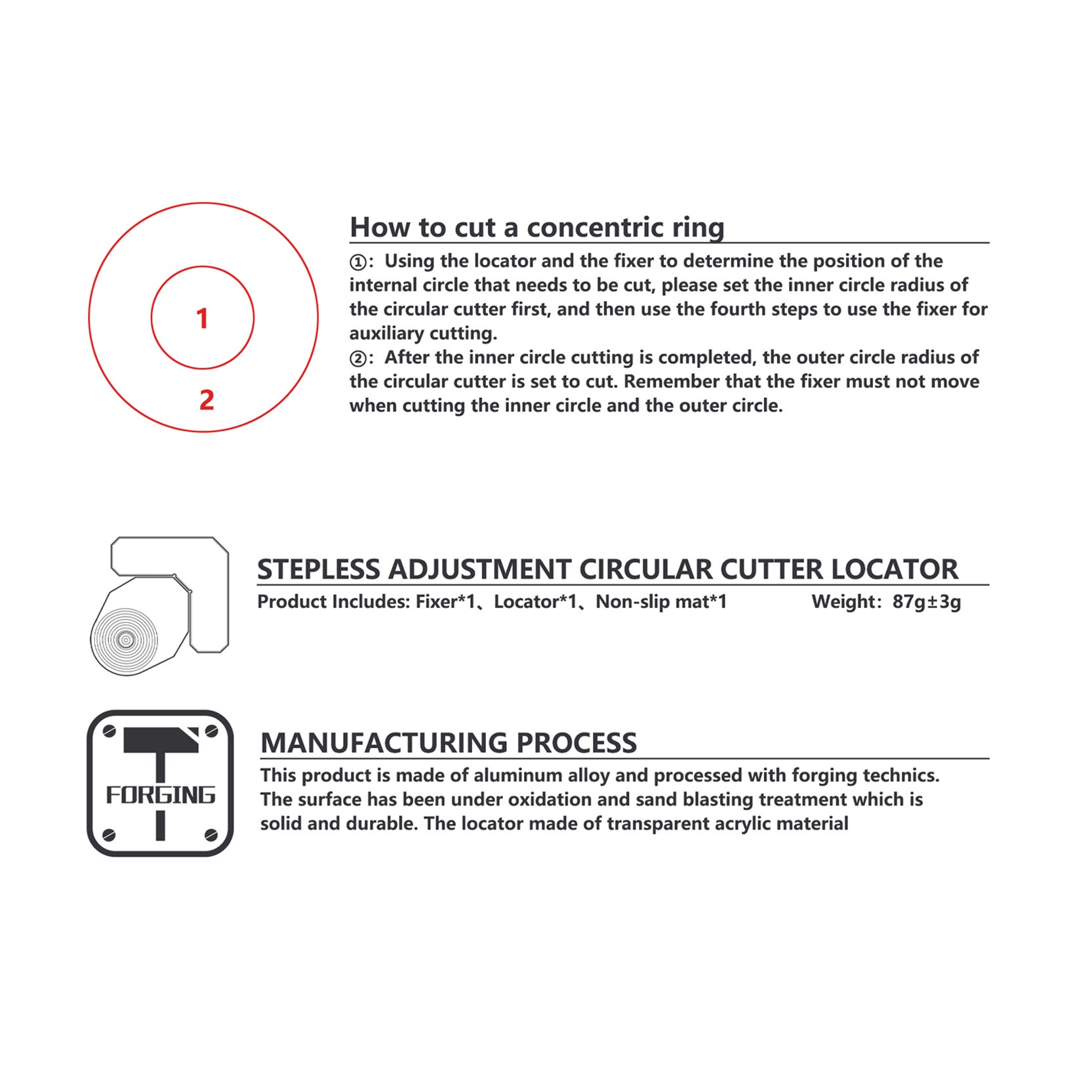 Stepless Adjustment Circle Cutter LOCATOR | Manscale Models
