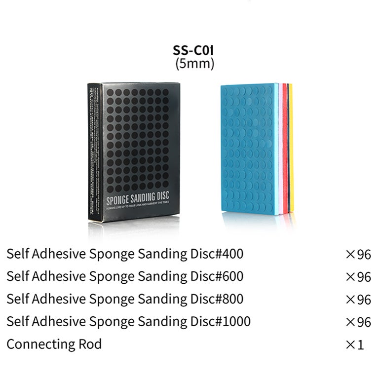 5mm Self Adhesive Sanding Sponge Disc set | Manscale Models