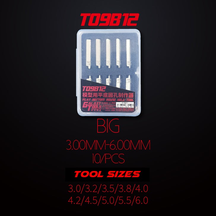 Big Flat Bottom Round Hole Tool set | Manscale Models Big Flat Bottom Round Hole Tool set | Manscale Models