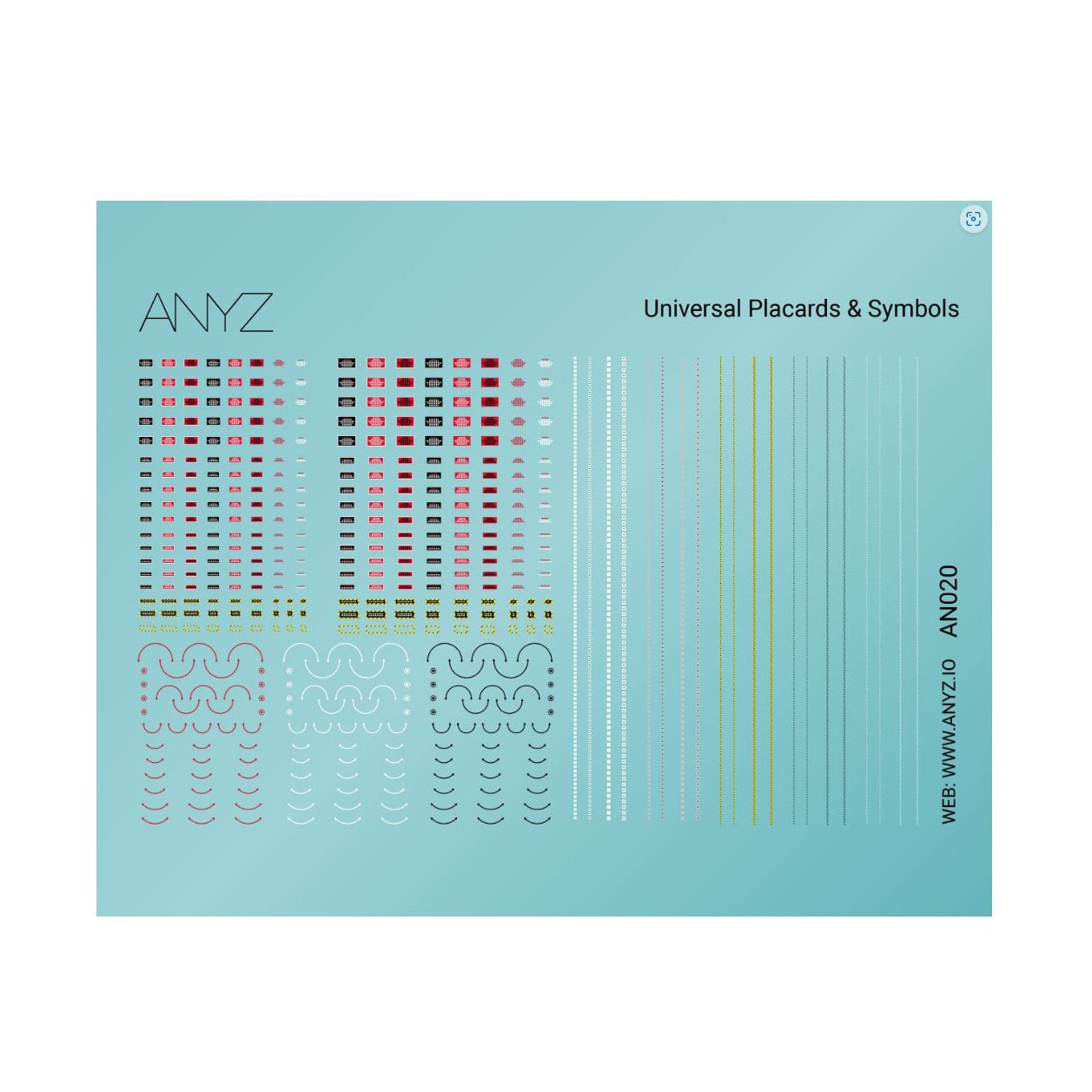 Universal Placards and Symbols (scale independant) | Manscale Models