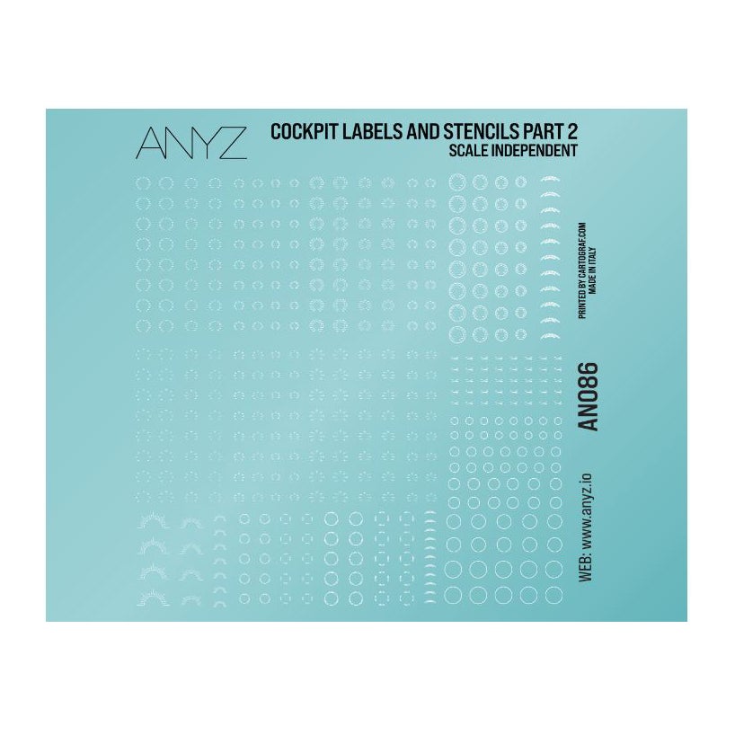 Cockpit Labels and Stencils Part 2 (Scale Independent) | Manscale Models